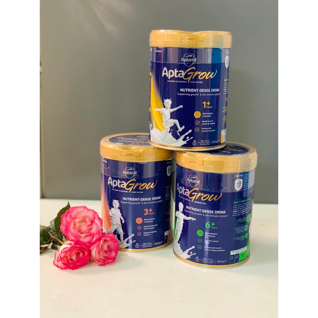Sữa Aptamil Apta Grow 1+, 3+, 6+ Úc hộp 900g, chuẩn Pallet Air, Date ...