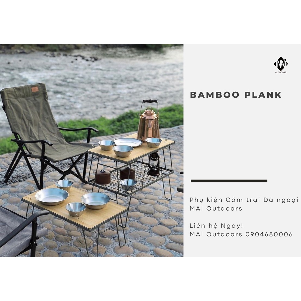 Mặt bàn gỗ tre dùng cho kệ đa năng Campingmoon T-2301 | Shopee Việt Nam