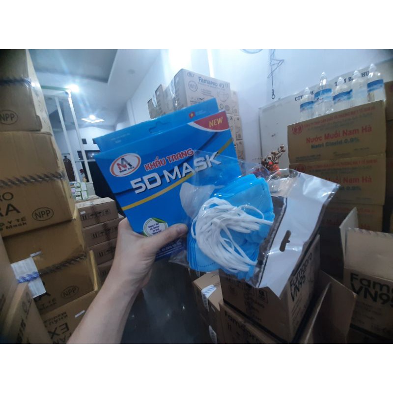 KT 5D mask quai chun đủ màu trắng xanh | Shopee Việt Nam