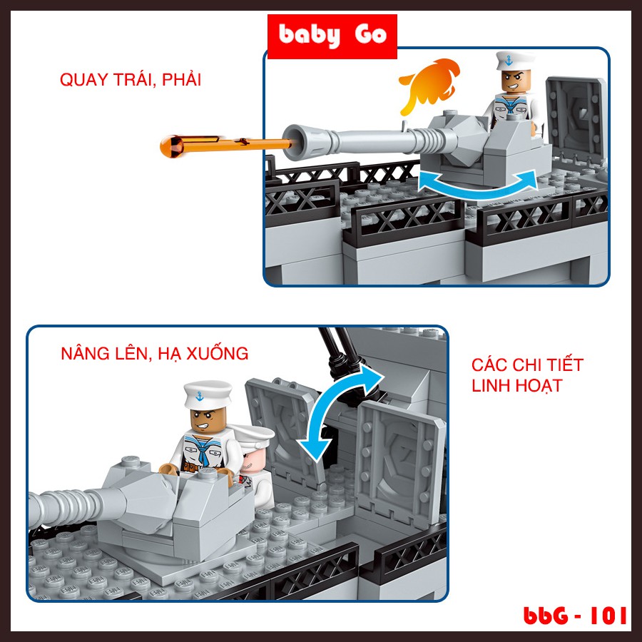 Mua Bộ lego lắp ghép khối xây dựng tàu thủy, tàu sân bay cảnh sát Baby ...