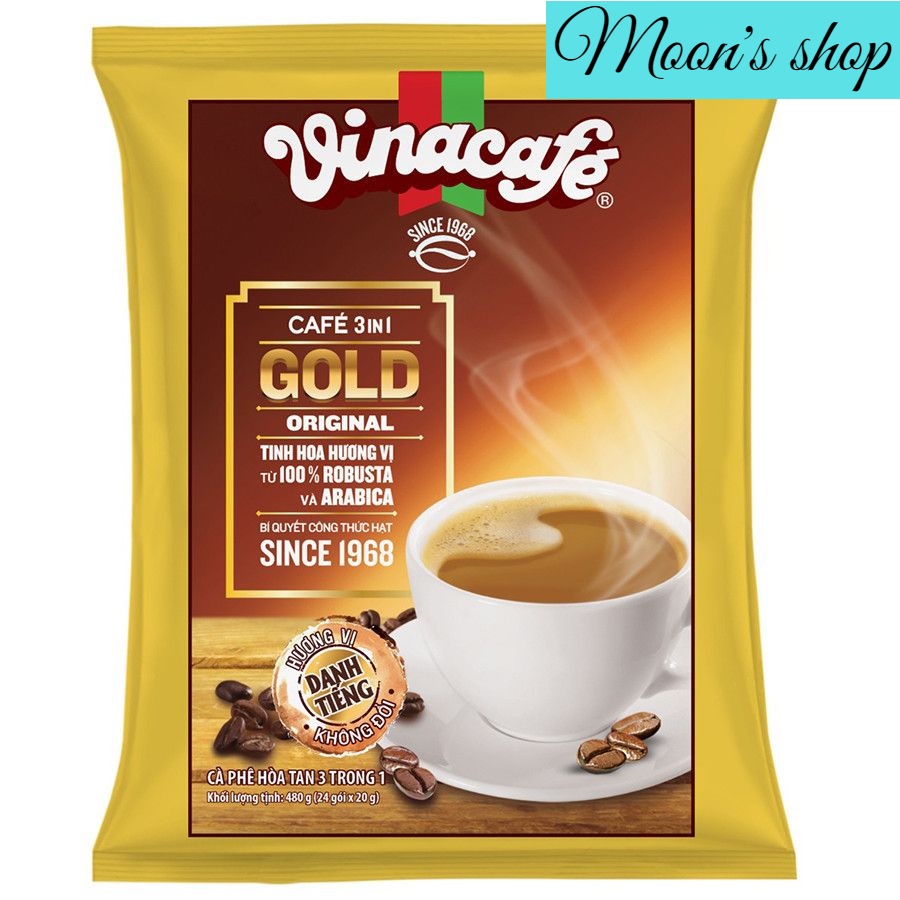 Cà Phê Hòa Tan 3 Trong 1 Vinacafe Gold Original 24 gói | Shopee Việt Nam