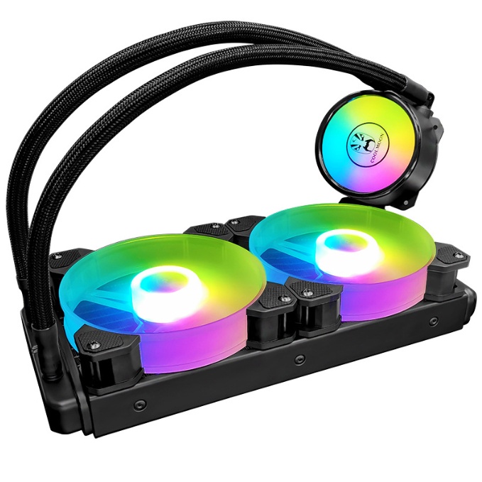 Tản Nhiệt Nước CPU AiO Coolmoon 240mm Led 5v ARGB Đồng Bộ Màu Mainboard ...