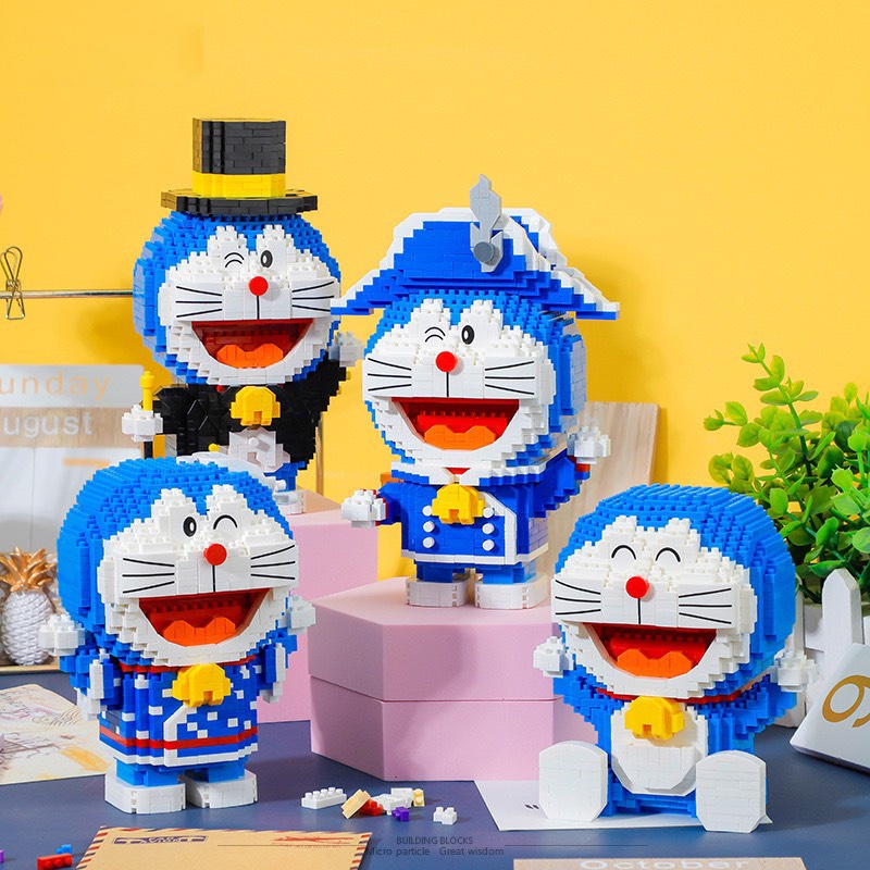Mua Mô hình lắp ghép 3d doraemon, đồ decor trang trí bàn làm việc ghép ...
