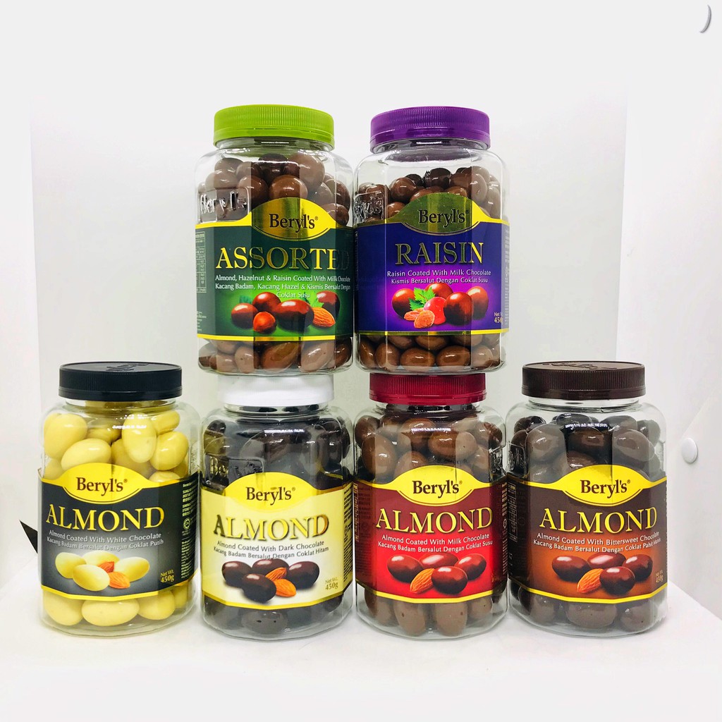 Mua SOCOLA CHOCOLATE BERYL'S NHÂN HẠNH NHO RAISINS HẠT DẺ HŨ 350G 450G ...