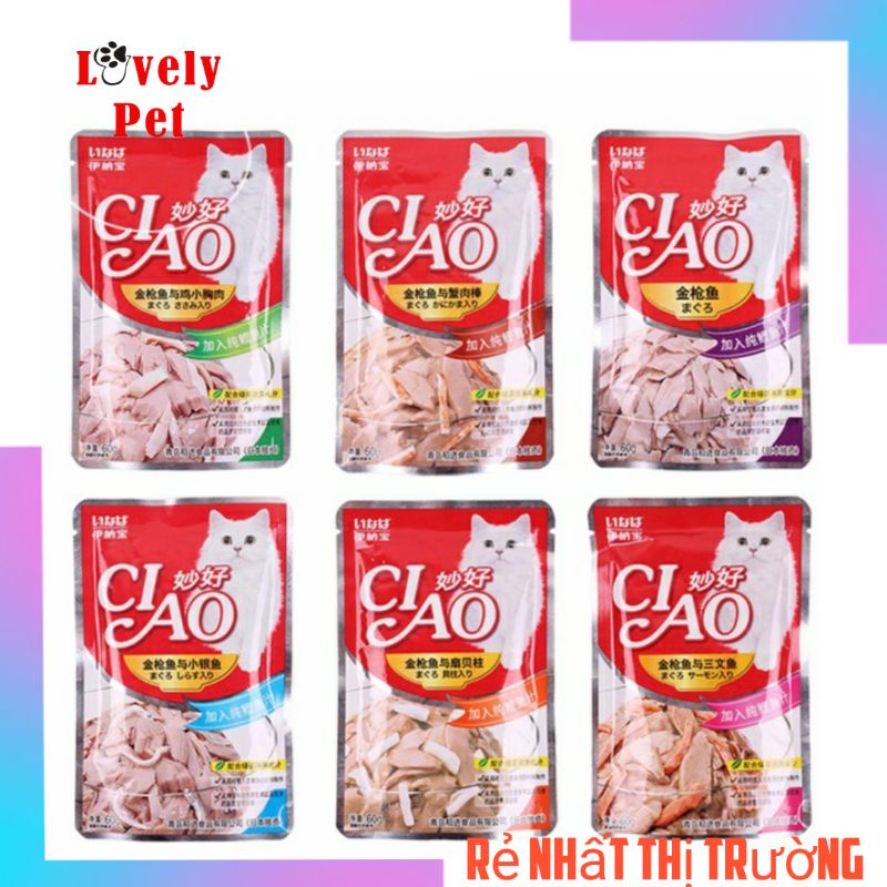 Pate mèo ciao 60g phân loại 12 vị phong phú | Shopee Việt Nam