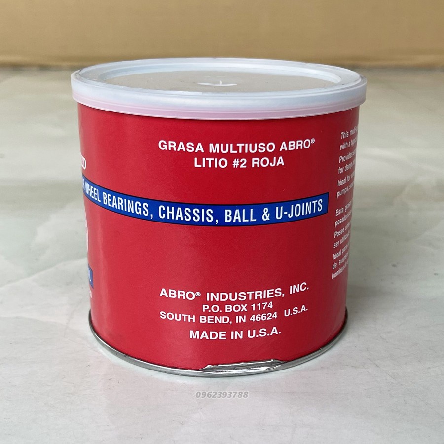 Mua Hộp Mỡ Bôi Trơn Chống Rỉ Sét Abro Lithium Grease 454g (Màu Đỏ) giá ...