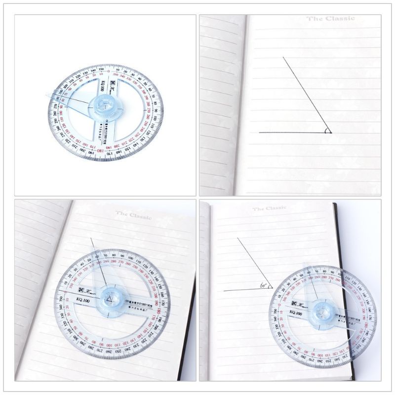 Mua Thước đo góc xoay 360 độ bằng nhựa 10cm an toàn tiện dụng cho ...