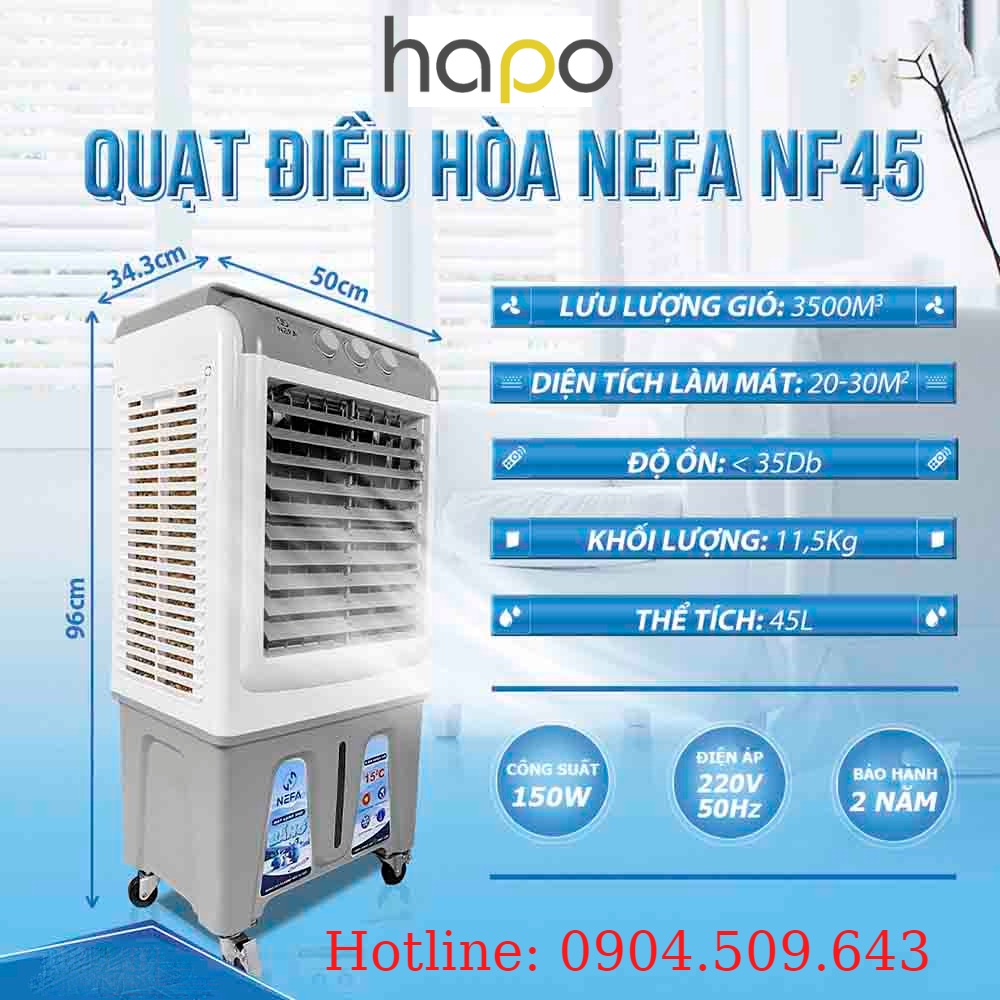Mua Quạt Điều Hòa Hơi Nước NEFA NF45 Có Điều Kiển, Điều Hòa Cây Dung Tích 45L, Quạt Hơi Nước ...