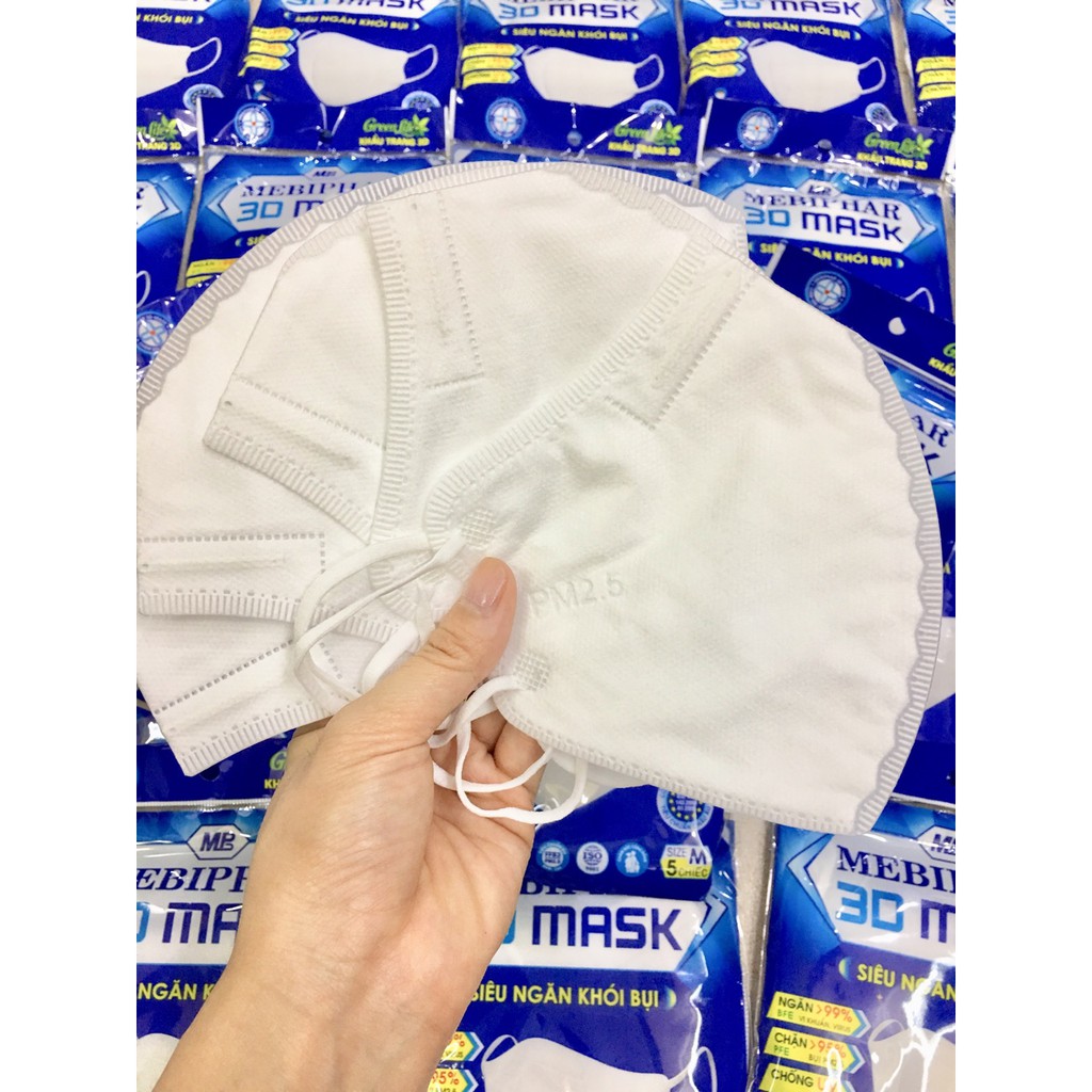 KHẨU TRANG MEBIPHAR 3D MASK [ADULT] 5 CHIẾC/TÚI | BigBuy360 - bigbuy360.vn