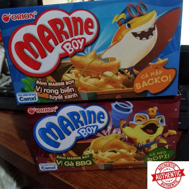 BIM CÁ MARINE BOY ORION ĐỦ VỊ HỘP 35G | Shopee Việt Nam