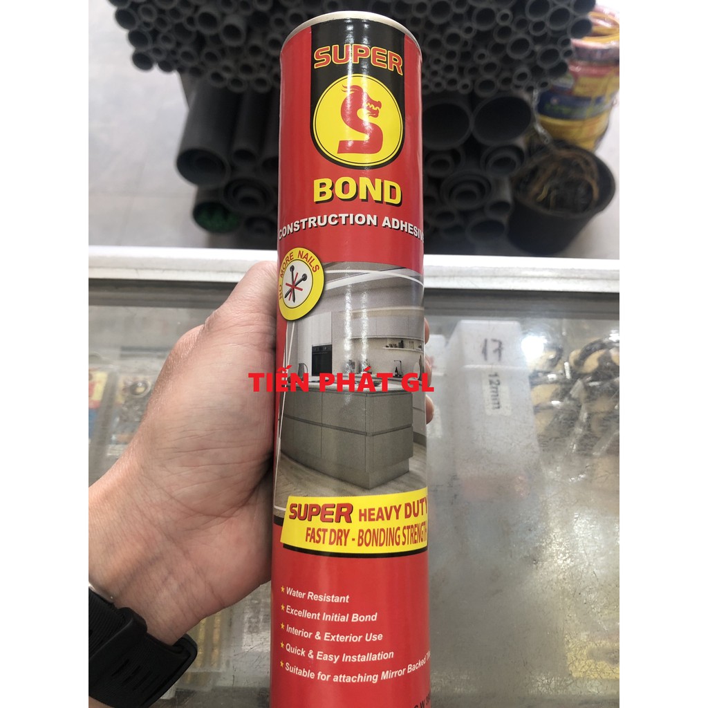 Keo dán đa năng SUPER-BOND dán alu, gỗ, gương, inox, kiếng cường lực ...