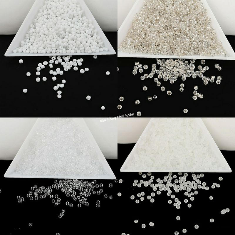 Mua 2mm DIY chuỗi bằng thủy tinh Hạt Cườm tự làm thủ công kẹp tóc vật liệu vòng đeo tay phụ kiện ...