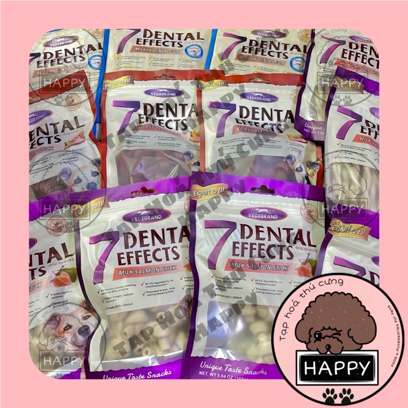 16Loại Tổng hợp que gặm thưởng sạch răng 7Dental Effects cho chó Snack gặm Vegebrand 7 Dental ...