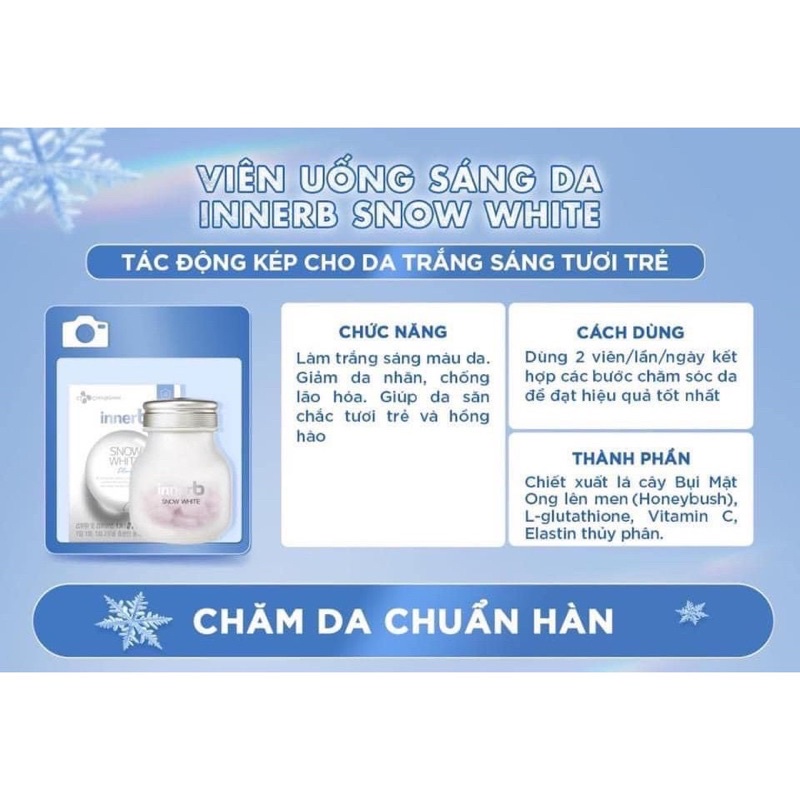 Mua Viên Uống Cấp Nước Dưỡng Da Trắng Sáng - Chống Nắng CJ Innerb Snow ...