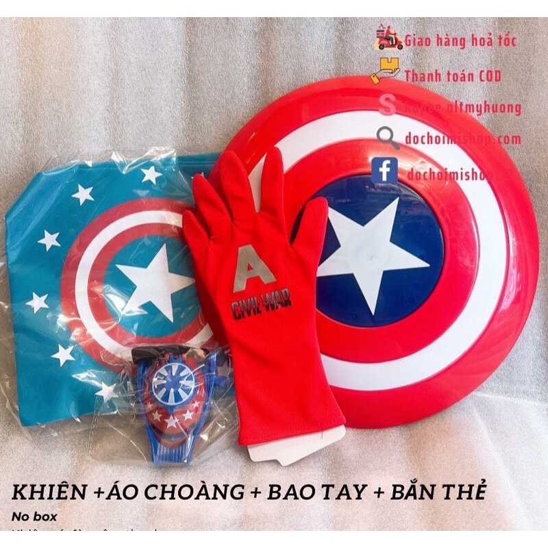 Đồ chơi siêu nhân siêu anh hùng Khiêng + Găng tay bắn đĩa + Áo Choàng ...