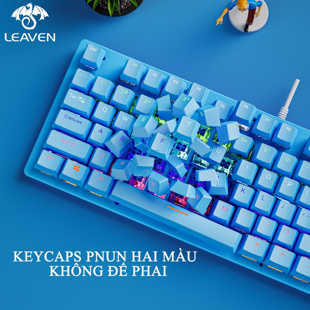 Mua Bàn phím cơ RGB LED LEAVEN K550 PRO Công tắc màu đỏ Vận chuyển ...