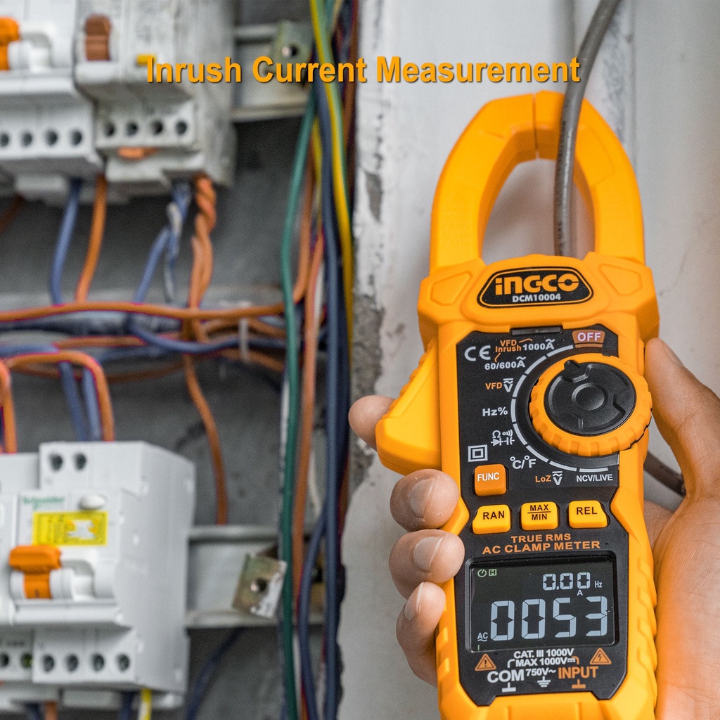 Mua Đồng hồ kẹp kỹ thuật số AC/DC INGCO DCM10004 Ampe kìm 6000 số đếm ...
