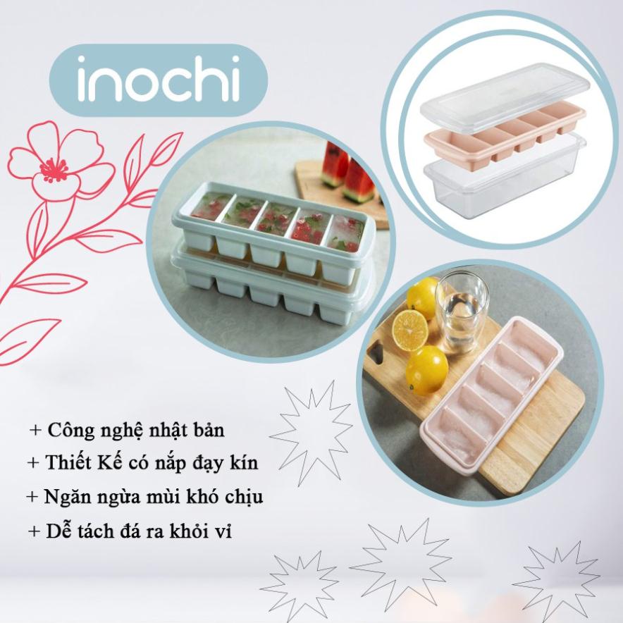 Mua Khay đá 5 viên dành cho tủ lạnh có nắp đậy kèm hộp đựng đá tiện lợi ...