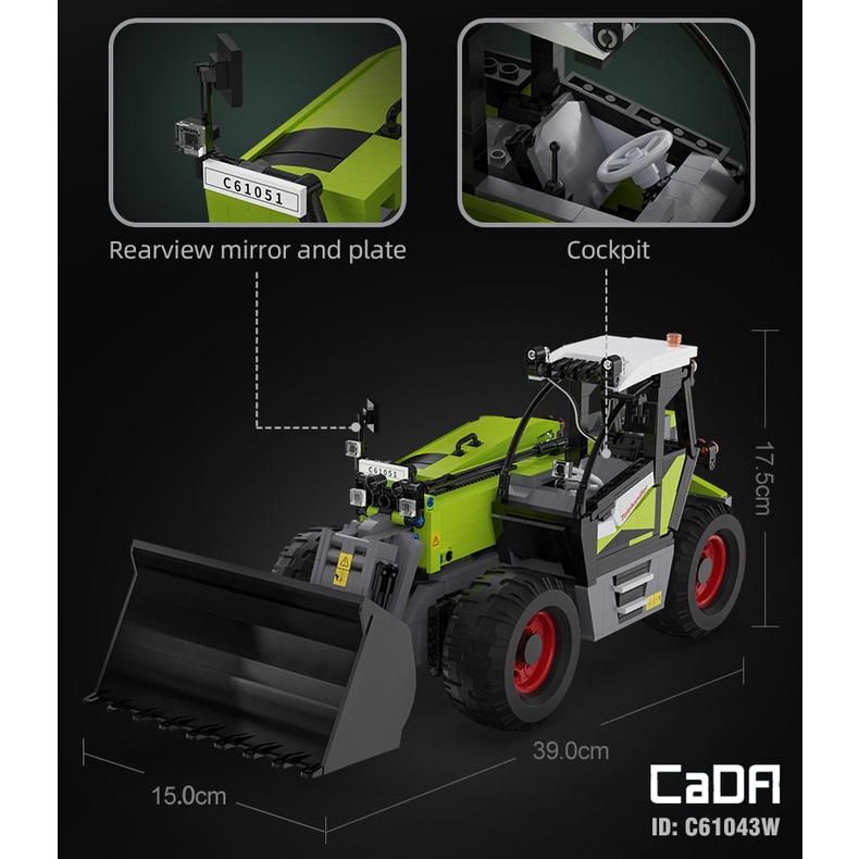 Mua Máy xúc Telehandler CADA C61051W, bộ đồ chơi lắp ghép điều khiển ...