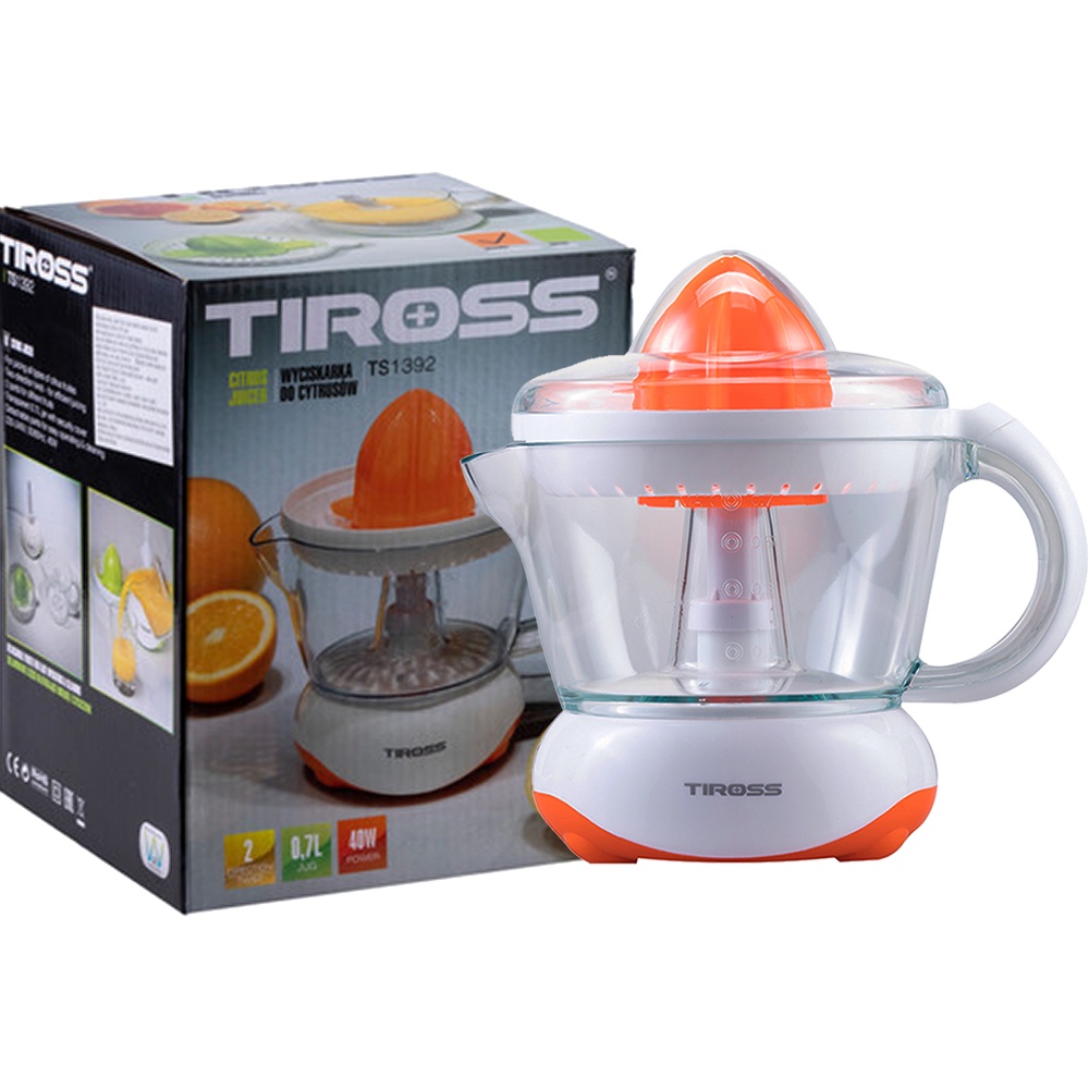 Máy vắt cam tự động Tiross TS1392, Thương hiệu Ba Lan, Công suất 40W, 2 ...