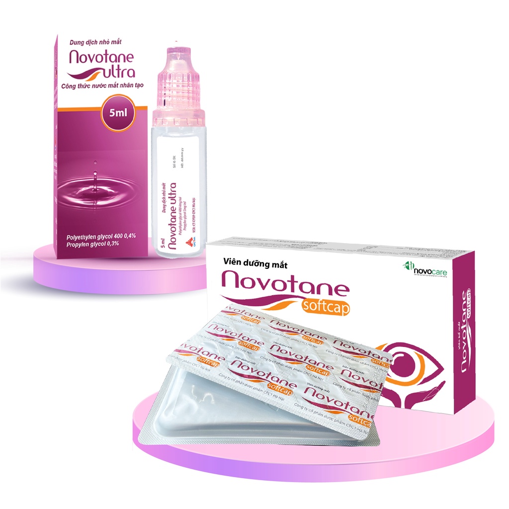 Combo dưỡng mắt Novotane Ultra 5ml & Novotane Softcap 30 viên | Shopee ...