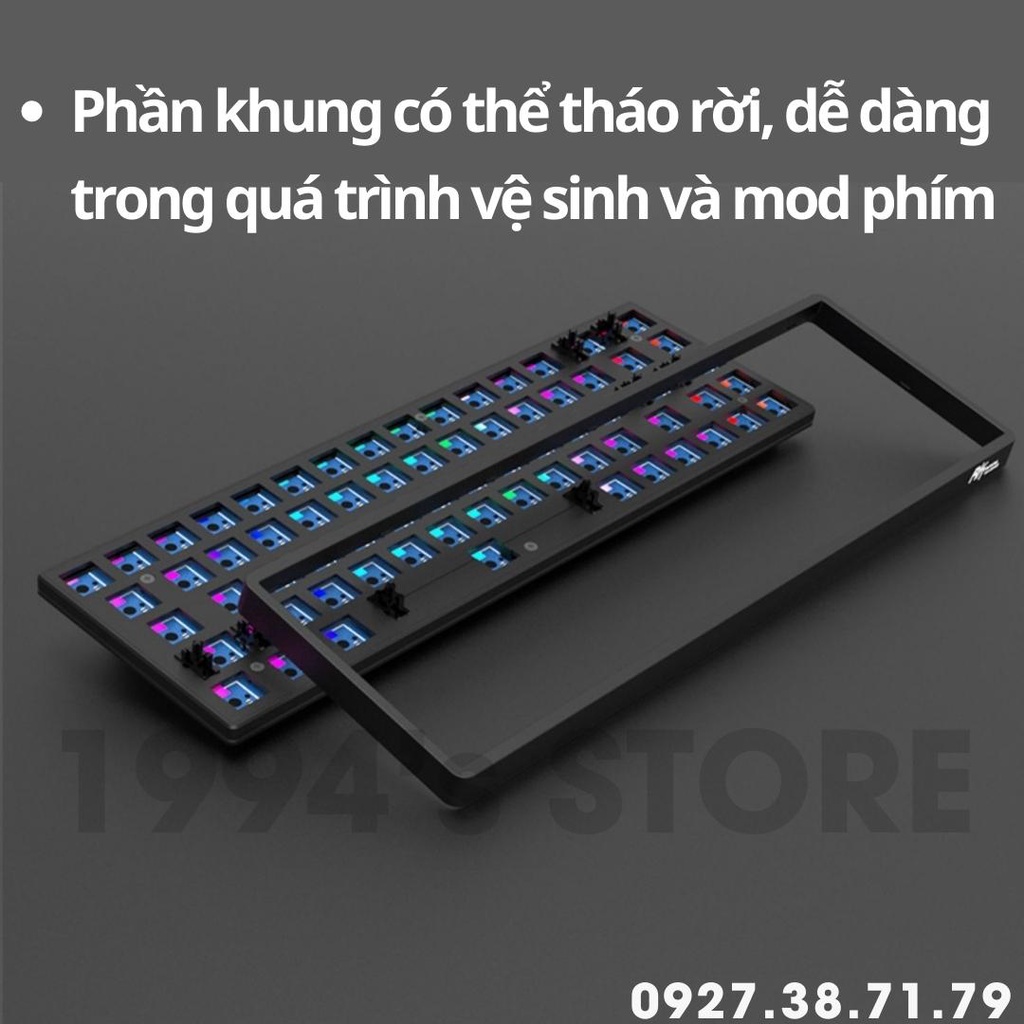 Mua KIT Bàn phím cơ RK84 Led RGB - Đã LÓT FOAM sẵn - Bluetooth 5.0 ...