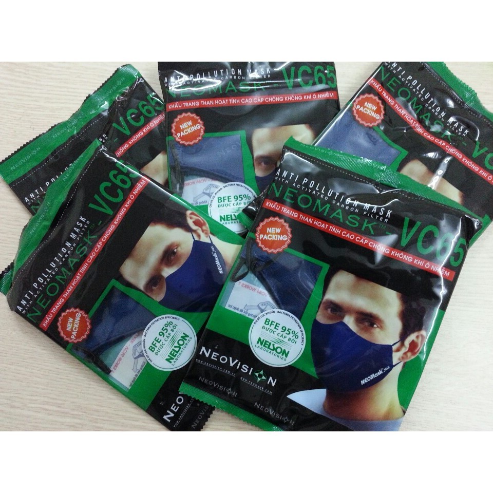 Khẩu trang Neomask VC65 than hoạt tính (Chính hãng NEO VISION) | Shopee ...