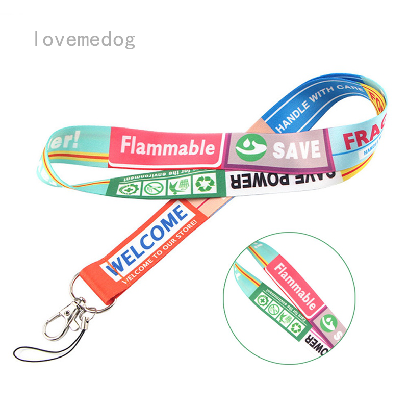 Warning Sign Lanyards Neck Strap Phone Keys ID Card Holder Lanyard For ...