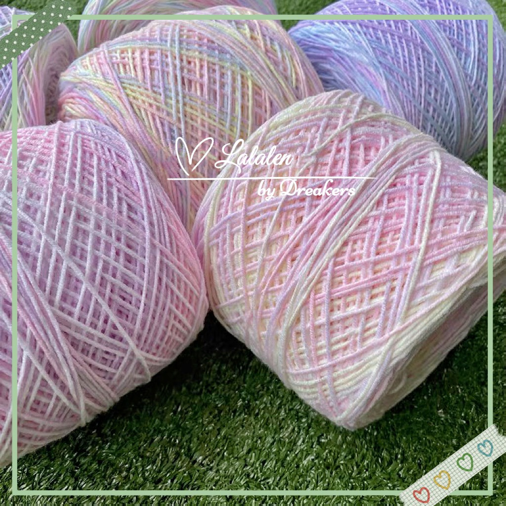 Mua Len bông sữa cotton nhuộm ombre/màu pastel cầu vồng cuộn 50gr (Bảng ...