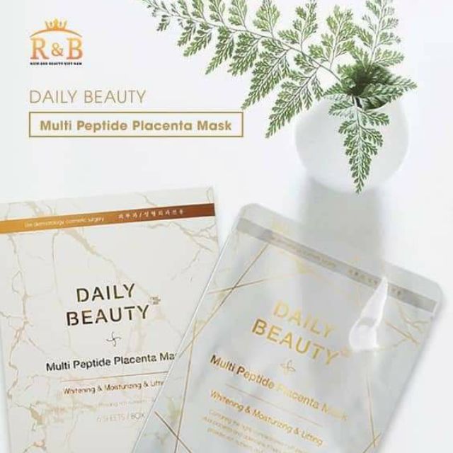 mặt nạ DAILY BEAUTY MULTI PEPTIDE PLACENTA MASK | Shopee Việt Nam