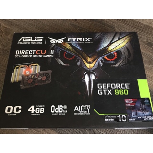 Card màn hình ASUS STRIX GeForce GTX 960 4GB | Shopee Việt Nam