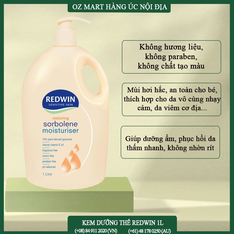 Mua Sữa dưỡng thể REDWIN Sensitive Skin Sorbolene Moisturiser Vitamin E ...