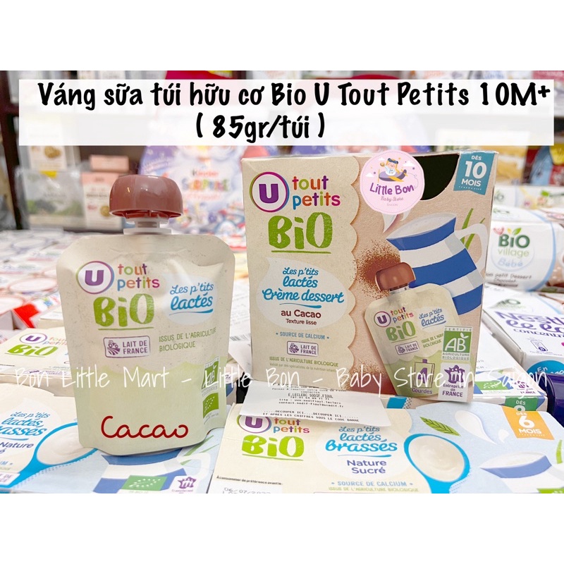 Váng sữa/Sữa chua túi Bio U Tout Petits Pháp 10M+ (85gr) bay air_Date ...