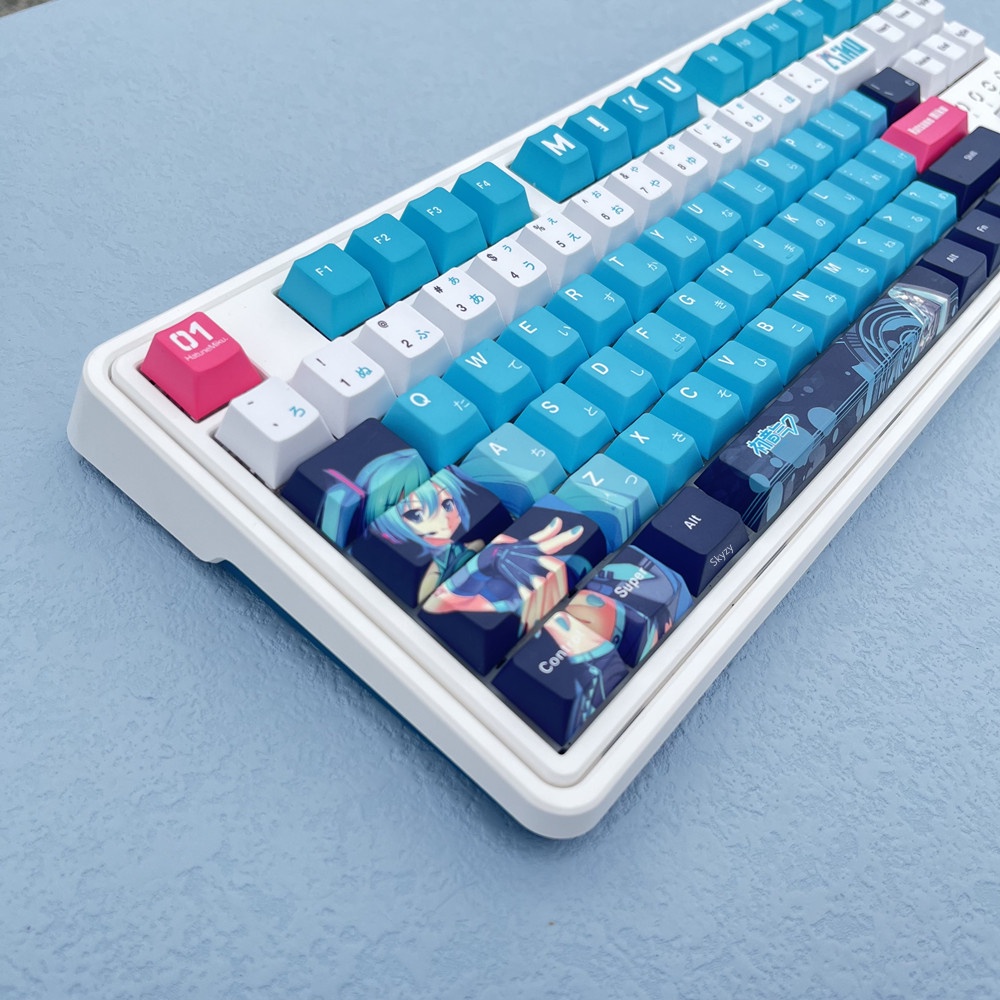 Mua 140 Phím Hatsune Miku Keycap Cherry Profile Miku Anime PBT Dye Sub ...