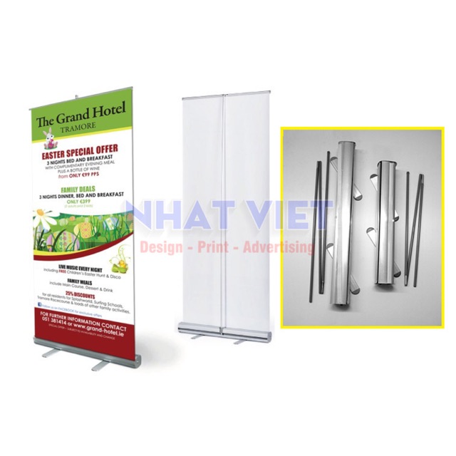Standee cuốn nhôm thường 80x200cm | Shopee Việt Nam