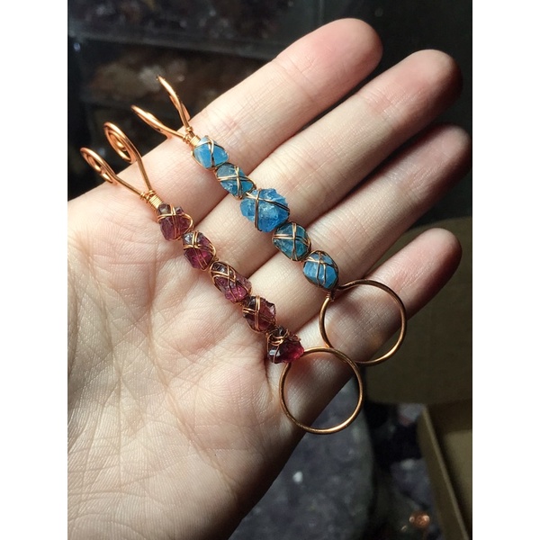 [handmade][wireart] natural crystal smoking ring | Shopee Việt Nam