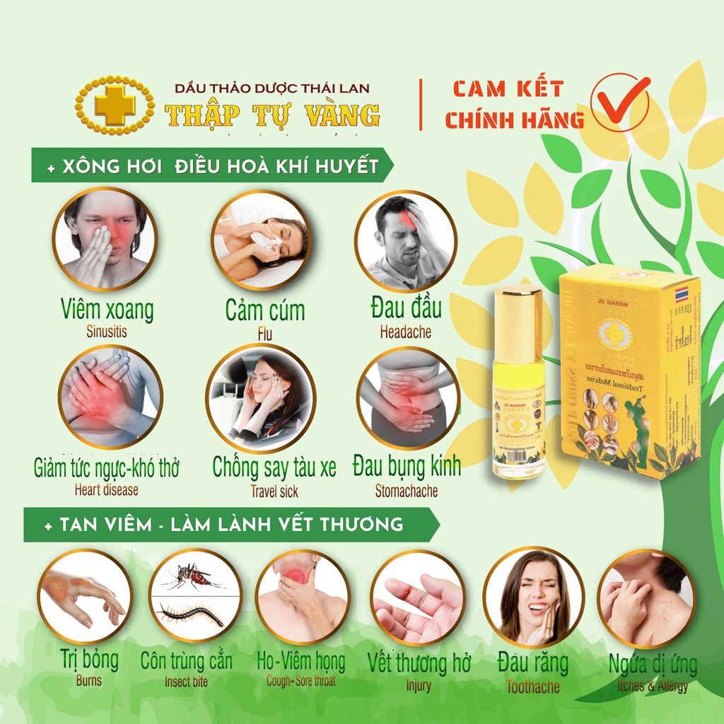 Mua [Chính Hãng GOLD CROSS YELLOW OIL THAILAND] giá rẻ nhất | TecKi.Vn
