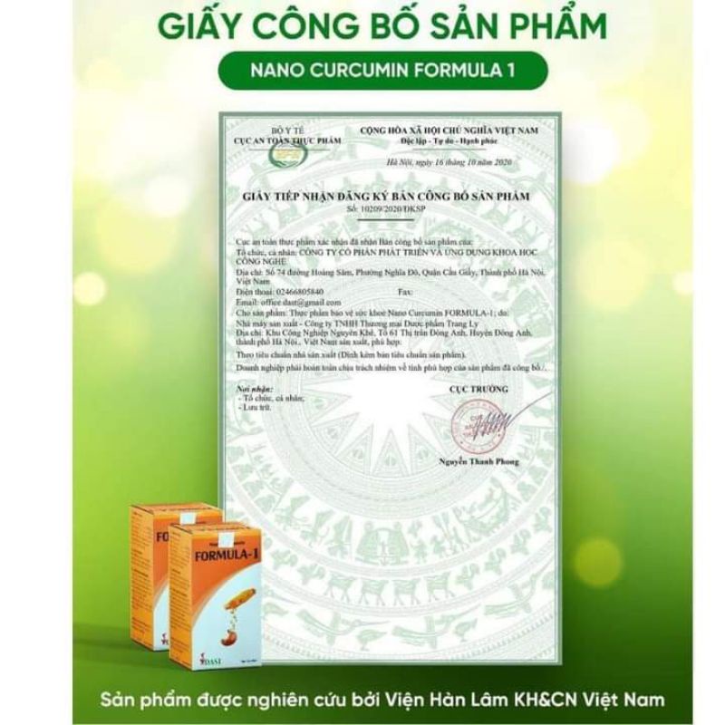 Mua Nano curcumin FORMULA - 1 - HỖ TRỢ ĐIỀU TRỊ VIÊM LOÉT DẠ DÀY giá rẻ ...
