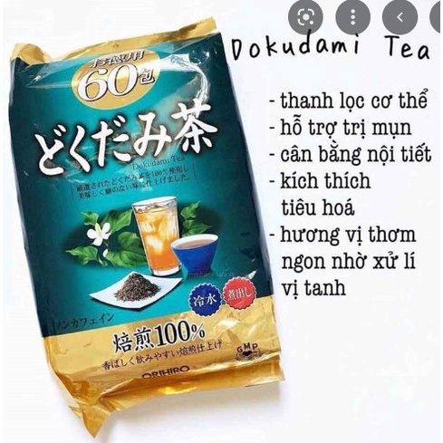 Trà diếp cá Dokudami Tea dạng túi lọc 180g Orihiro Nhật Bản 60 gói nhỏ ...