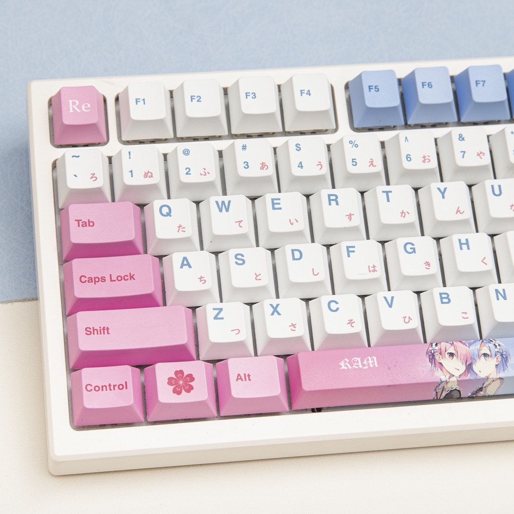 Mua Rem Keycaps Cherry Profile Re: zero Anime 142 Phím PBT Dye Sub Bàn ...