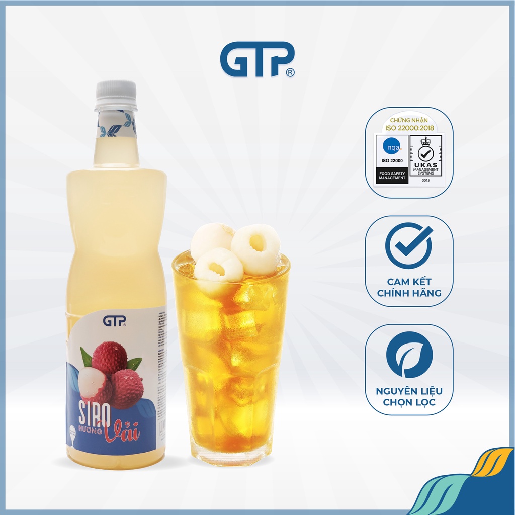Mua Siro Vải GTP nguyên liệu pha chế trà sữa trân châu si rô siro trái ...