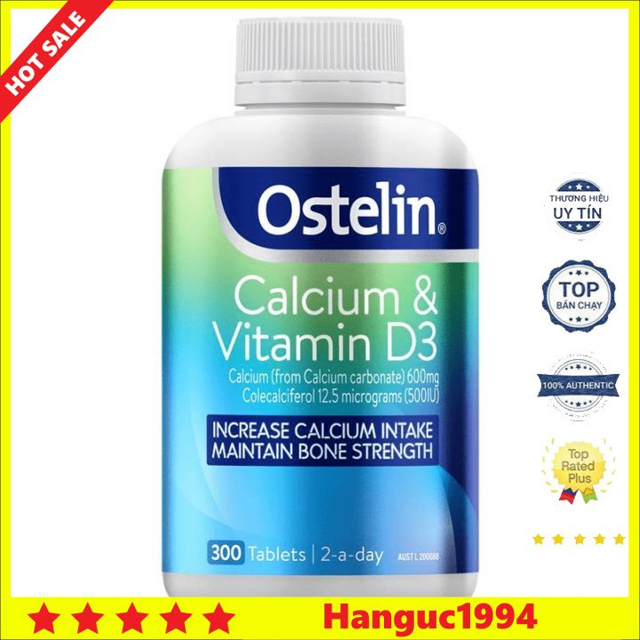 Bổ Sung Canxi Và Vitamin D Cho Bầu Và Người Lớn Tuổi Ostelin Canxi & Vitamin D3 Chính Hãng - T04 ...