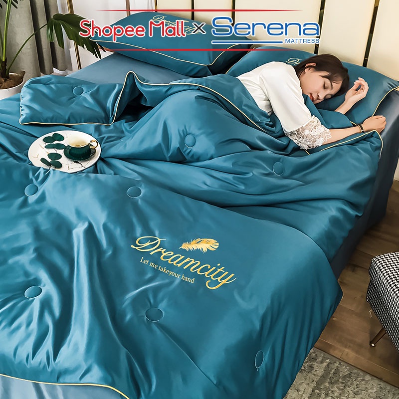 Mua Bộ Ra Giường 5 Món Dream City SERENA Chính Hãng Chăn Ga Grap Ra Drap Gối Đệm Nệm Trải Phủ ...