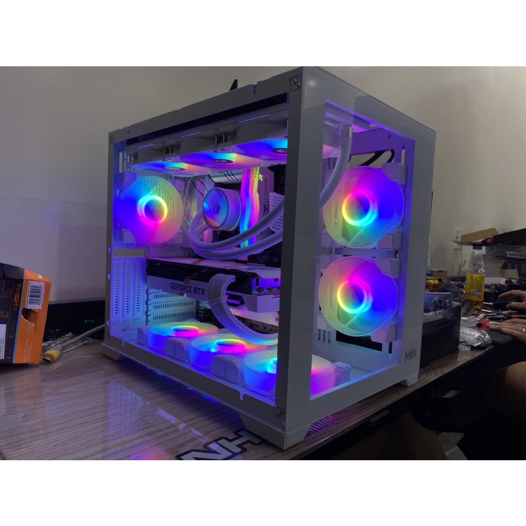 Mua Bộ PC super VIP full trắng 3060 ultrawhite 9 fan led đồng bộ id ...