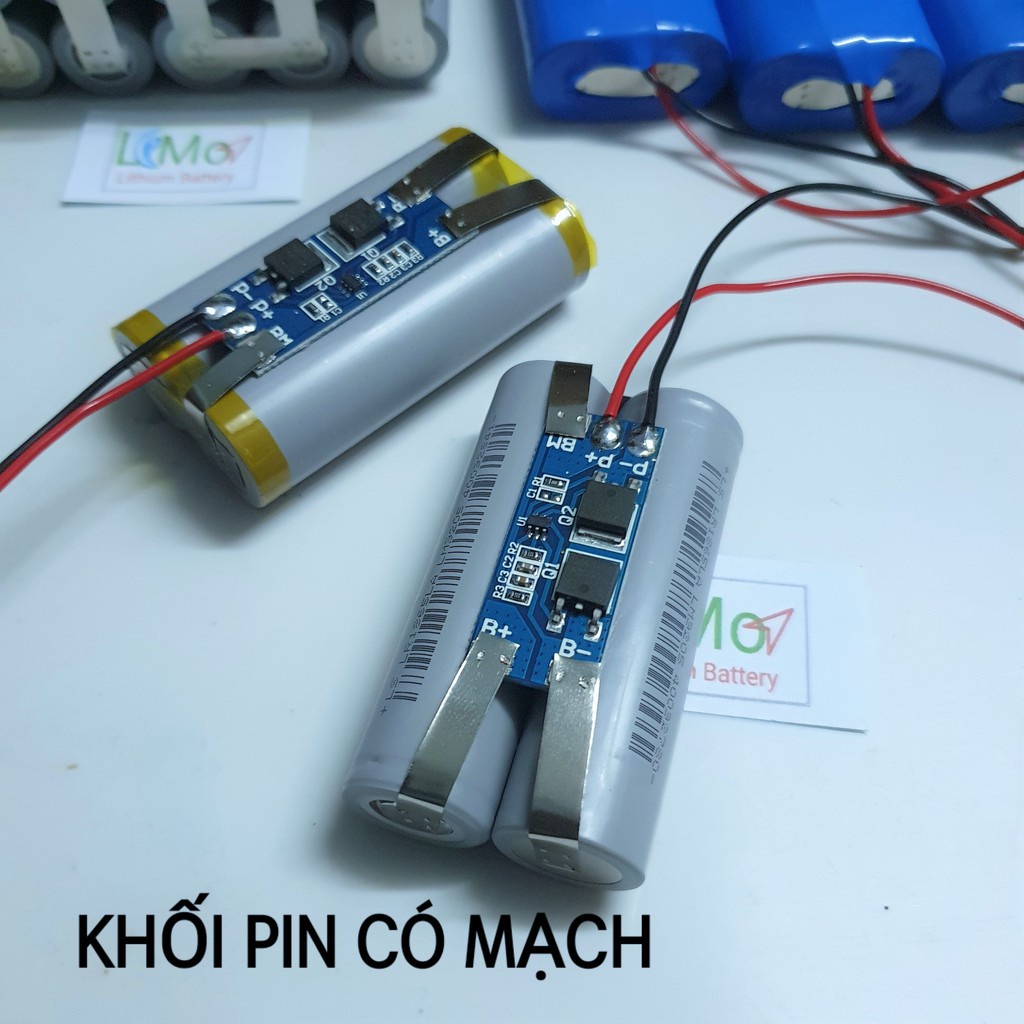 Mua Khối pin 2S 2000mAH. (7,2V Cạn - 8,4V Đầy). Được đóng từ 2 cell pin ...