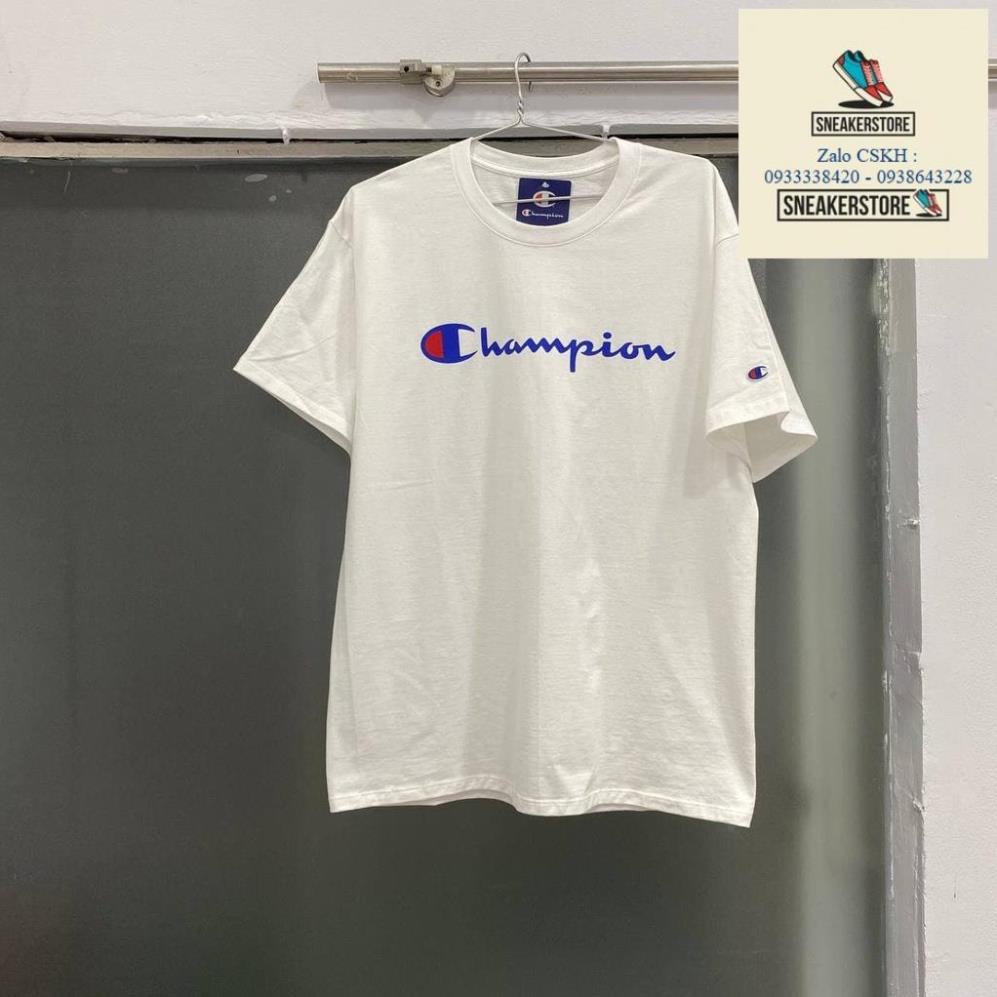 Mua Áo Champion Basic Logo Chính Hãng Real Trắng giá rẻ nhất | TecKi.Vn