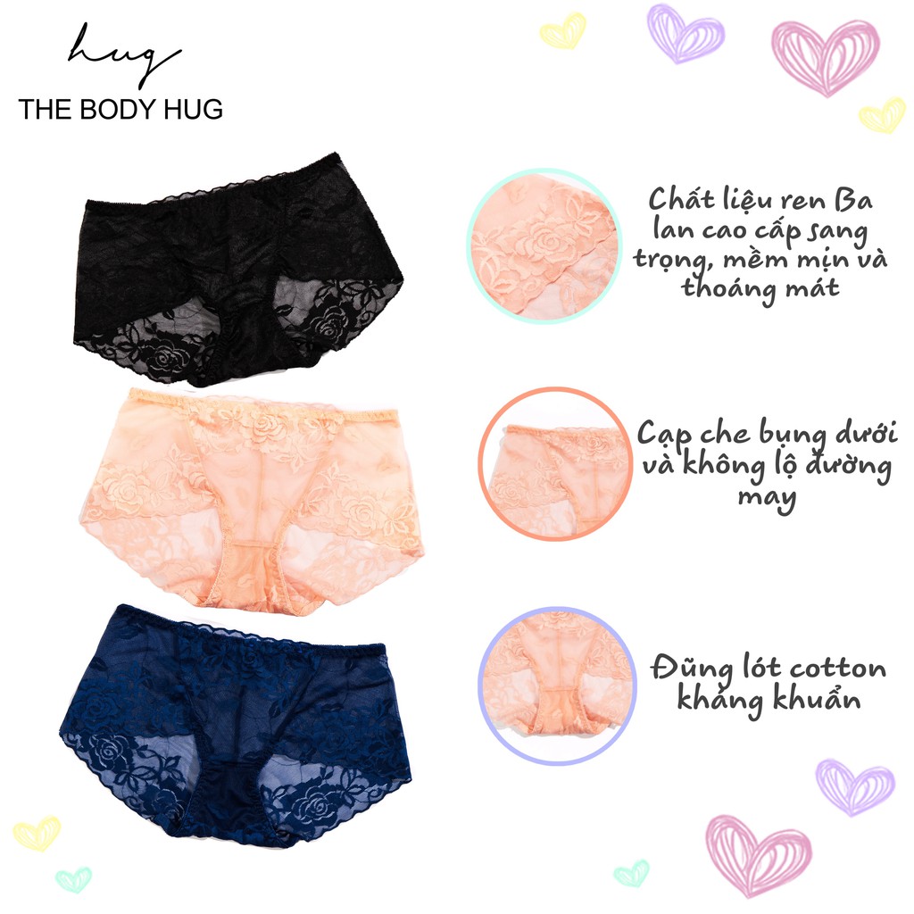 Quần Lót Đùi Ren Nữ THE BODY HUG Chip Mềm Mại Thoáng Mát Co Giãn Ôm Cơ ...