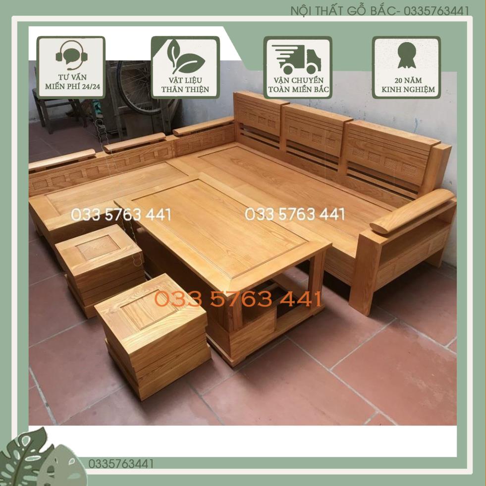 Mua Ghế Sofa phòng khách gỗ sồi nga 2m x 1,8m ghế sofa mini sofa go chu ...
