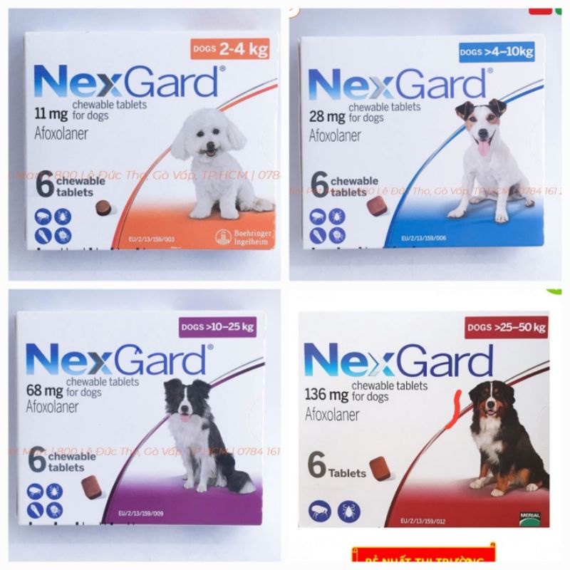 Mua NextGard và NextGard Spectra - bảo vệ cún không bị ghẻ DEMODEX, ve ...