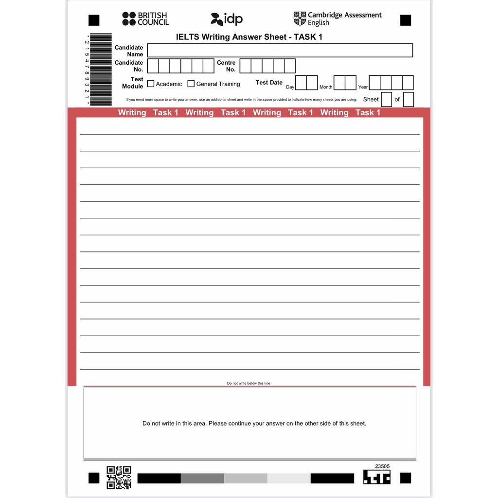 Mua Giấy Thi Thử IELTS Answer Sheet giá rẻ nhất | TecKi.Vn